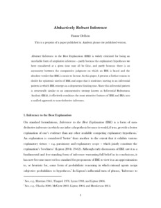 Abductively Robust Inference - PhilSci-Archive